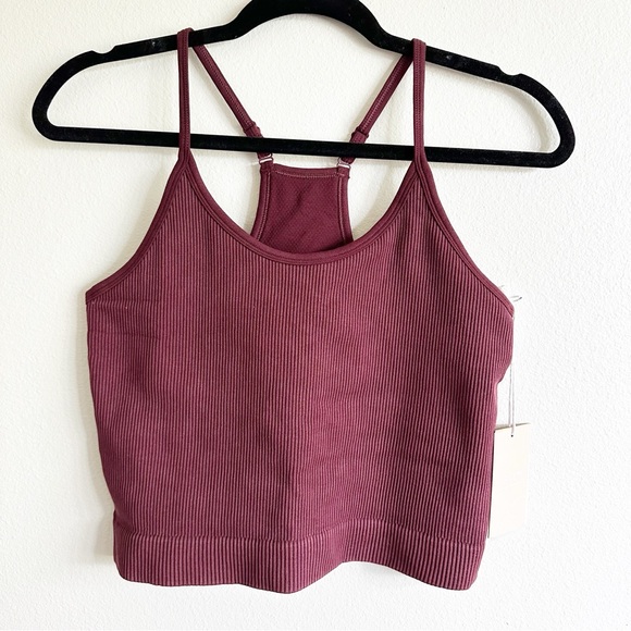 POPFLEX | Tops | Popflex Whats The Scoop Seamless Crop Tank In Garnet ...